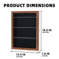 36 Souvenir Tea Spoon Solid Wood Display Case Rack Cabinet with Glass ...