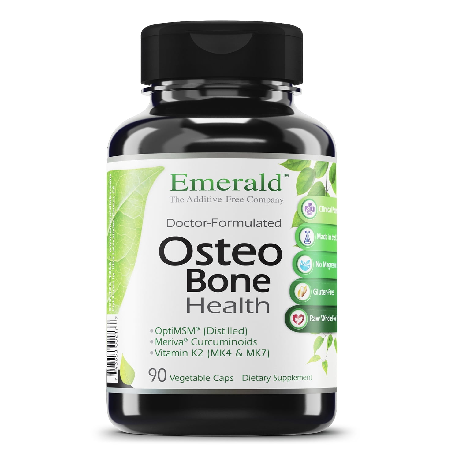 Emerald Labs Osteo Bone Health with Meriva Phytosome, MSM, Vitamin K2 ...