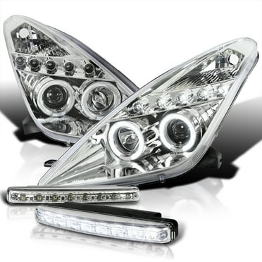 Spec-D Tuning LED Chrome Housing Clear Lens Projector Headlights Head ...