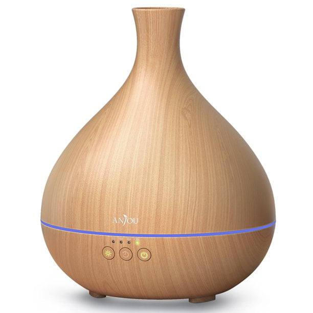 Essential Oil Diffuser, Anjou 500ml Cool Mist Humidifier Wood Grain ...
