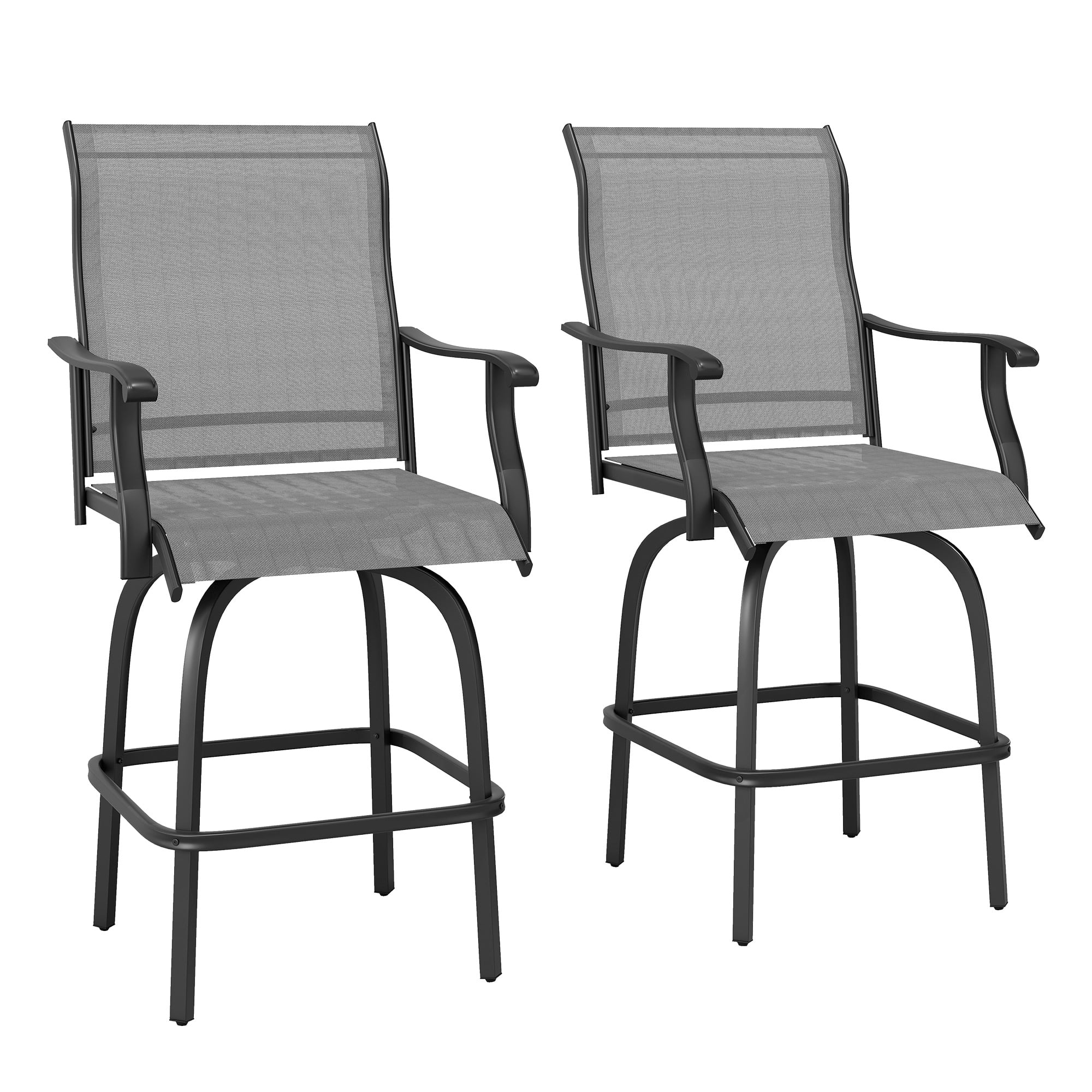 Click here for Outsunny Outdoor Swivel Bar Stools Set Of 2 With H... prices