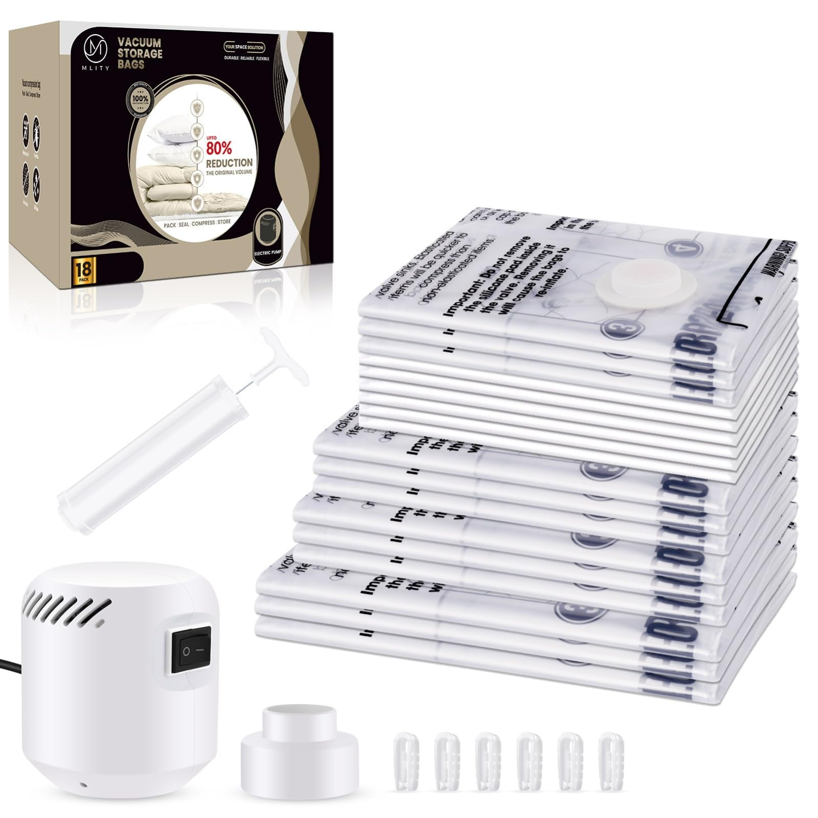 Click here for Mlity Electric Vacuum Storage Bags  18-Pack Space... prices