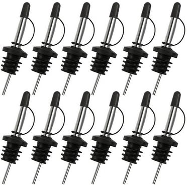 12 Pack Liquor Pour Spout With Dust Caps - Bottle Pourers for Alcohol ...