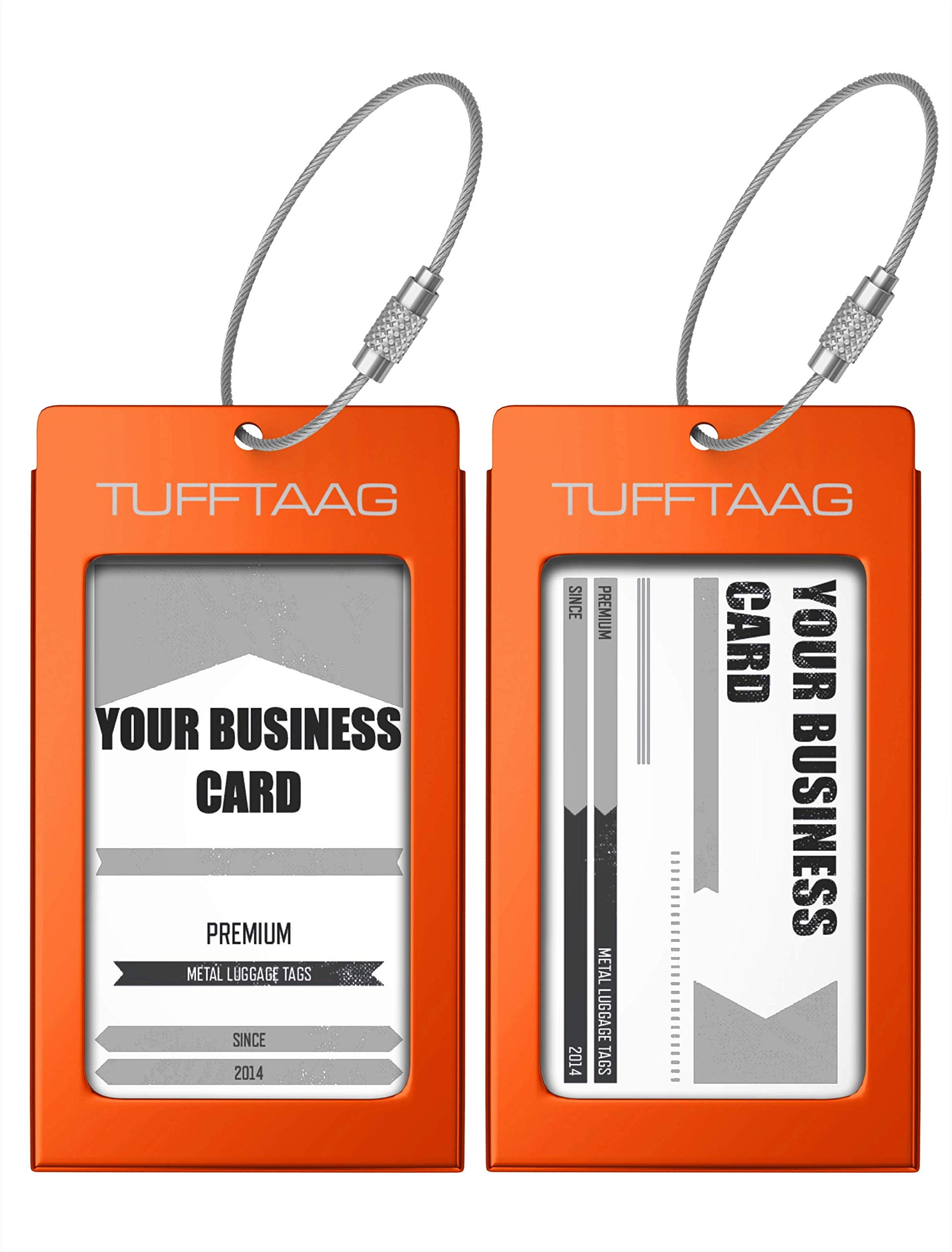 Luggage Tags Business Card Holder TUFFTAAG Travel ID Bag Tag in Many ...