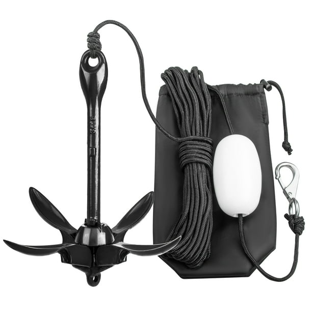 Alpinista Kayak Anchor,3.5 lb Portable Folding Boat Anchor Kit with 40 ...