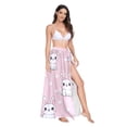 BZSMCE Rabbit and Heart Maxi Cover-Up Skirt, Lightweight Quick-Dry ...