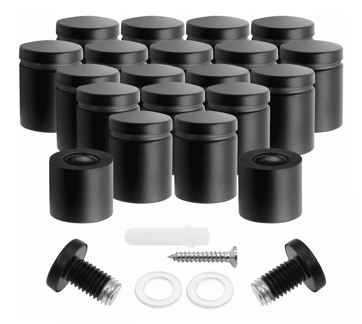 Chapetones Para Montaje De Herrajes Vidrio 20 pcs, Negro | Walmart en línea