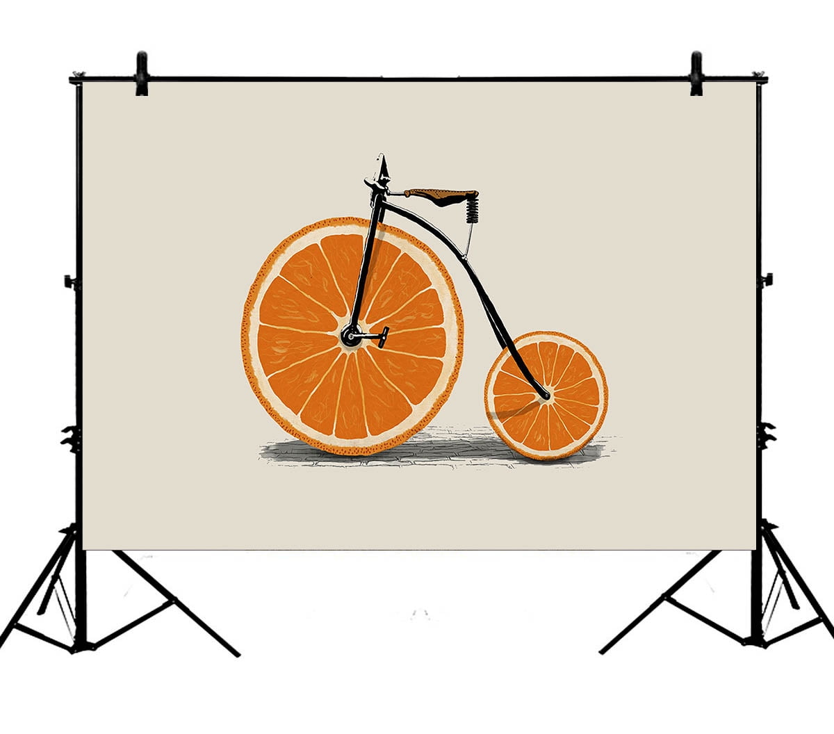 GCKG 7x5ft Orange Bicycle Polyester Photography Backdrop Studio Photo ...