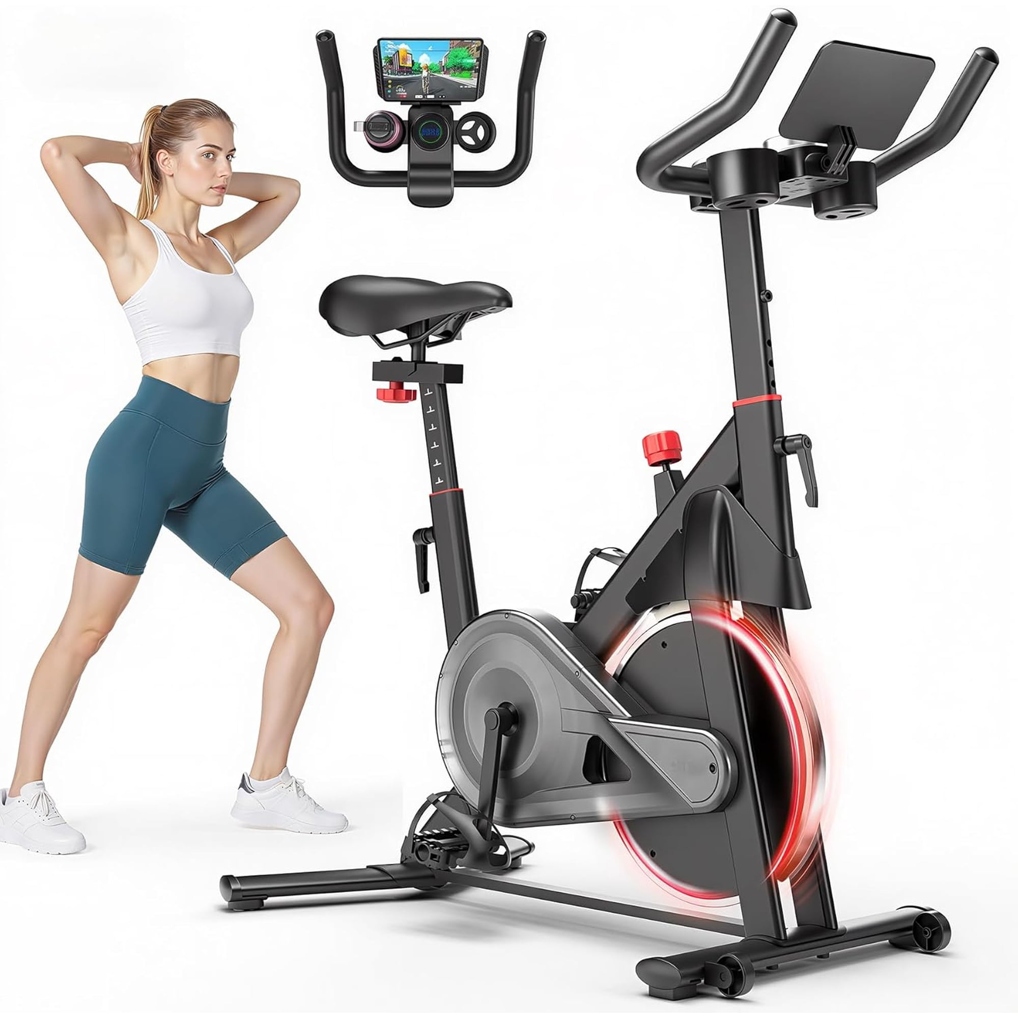 Click here for Mjww Indoor Exercise Bike With Adjustable Resistan... prices