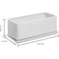 10 Inch Modern Unglazed White Ceramic Indoor Plant Pot with Drainage ...