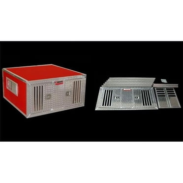 UWS Two-Door Diamond Plate Aluminum Northern Dog Box, 48x48 Base, 27in ...