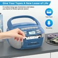 Greadio Portable CD Radio Cassette Player, AM FM Bluetooth Recording ...