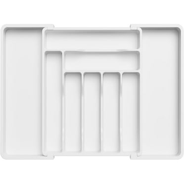 Sterilite 6 Compartment Plastic Cutlery Tray - Silverware Storage ...
