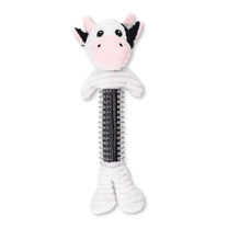 Country Living TPR Black & White Cow Plush Dog Toy – with Squeaker ...
