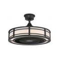Brette III 23 in. Integrated LED Indoor/Outdoor Matte Black Ceiling Fan ...