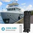 4 Pcs Premium Boat Fender Lines 3/8"x15' with Eyelet, Double Braid ...