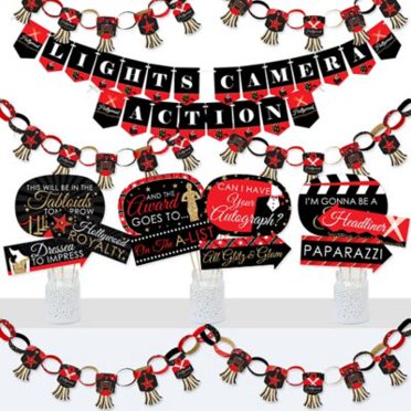 Big Dot of Happiness Red Carpet Hollywood - Movie Night Party Circle ...