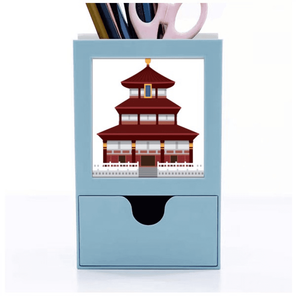 China Architecture Temple Landmark Pattern Desk Supplies Organizer Pen ...