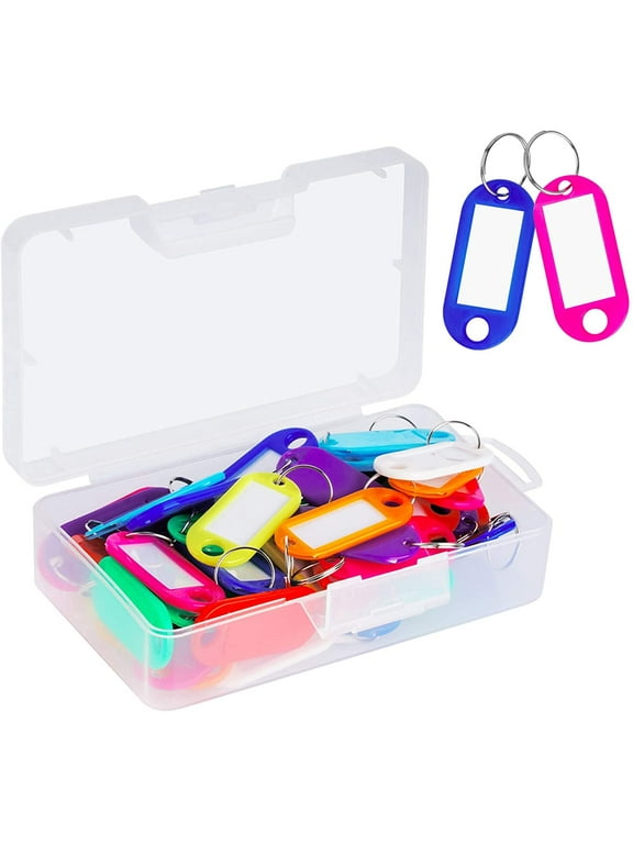 100pcs Key Tags with Ring, Key ID Tags in Various Colors, Key Tags with ...