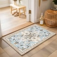 2x3ft Area Rug,Bohemia Vintage Floral Pattern Washable Large Rugs Soft ...