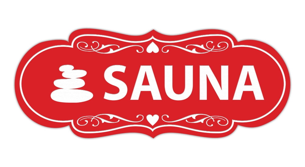 Signs ByLITA Designer Sauna Sign (Red) - Medium - Walmart.com