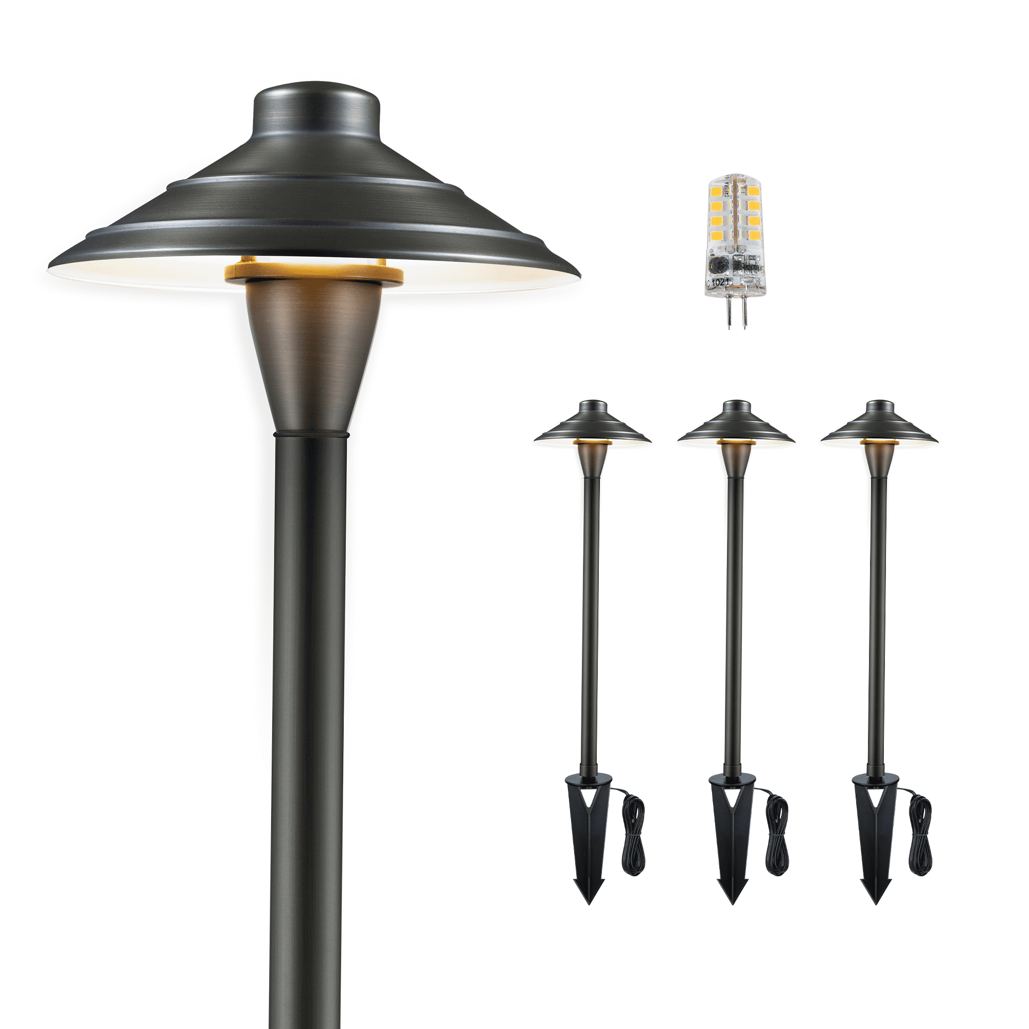 Gardenreet Brass Low Voltage Pathway Lights, 12V Outdoor LED Landscape ...