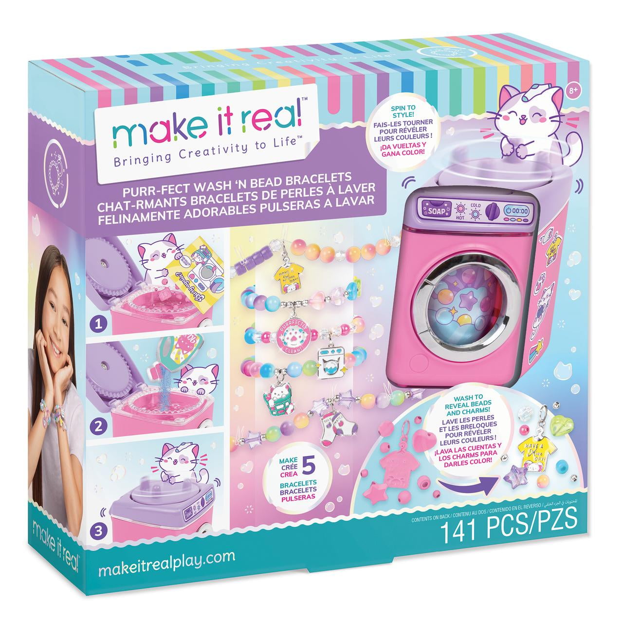 Click here for Make It Real Purr-Fect Bead N Wash Bracelets prices