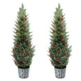 Free Shipping! Uforic 4FT Artificial Cedar Topiary Tree UV Resistant ...