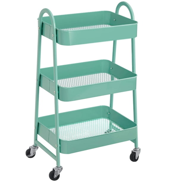 Rolling Cart SONGMICS, almacenamiento metálico de 3 niveles, color ...