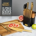 Free Shipping! Thyme & Table 15-Piece Knife Block Set with Sharpener ...