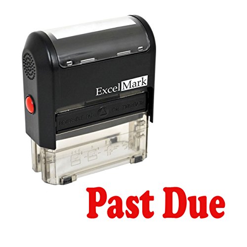 PAST DUE Self Inking Rubber Stamp - Red Ink (42A1539WEB-R) - Walmart.com