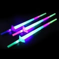 3 Pcs Glow Sword Bulk 4 Section Extendable LED Glow Stick Flashing ...