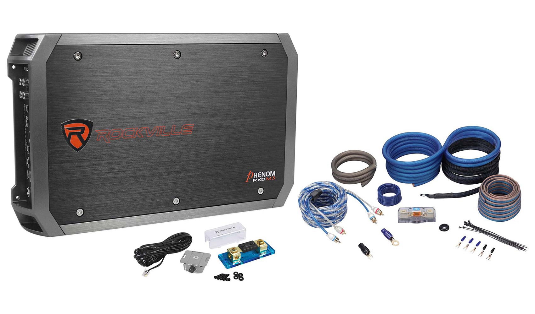 Rockville RXD-M3 4000 Watt Peak/1000w @ 1 Ohm RMS Mono Amplifier+Amp ...