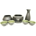 Traditional Japanese Style Sake Set with Warmer Pottery Sake Set of 7 ...