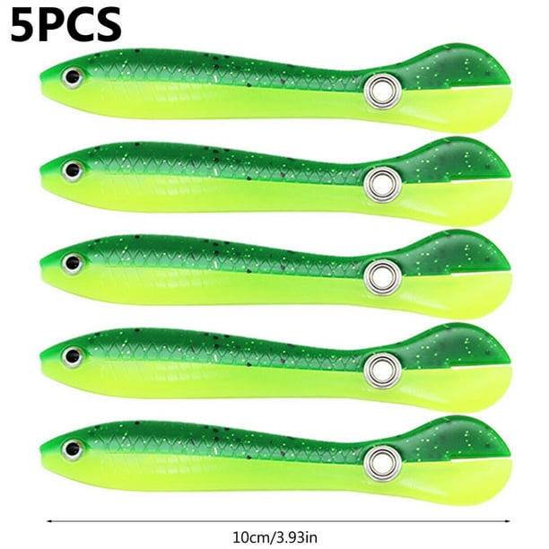 Tongliya 5pcs PVC multi-color soft bait grumpy loach blast fishing bait ...