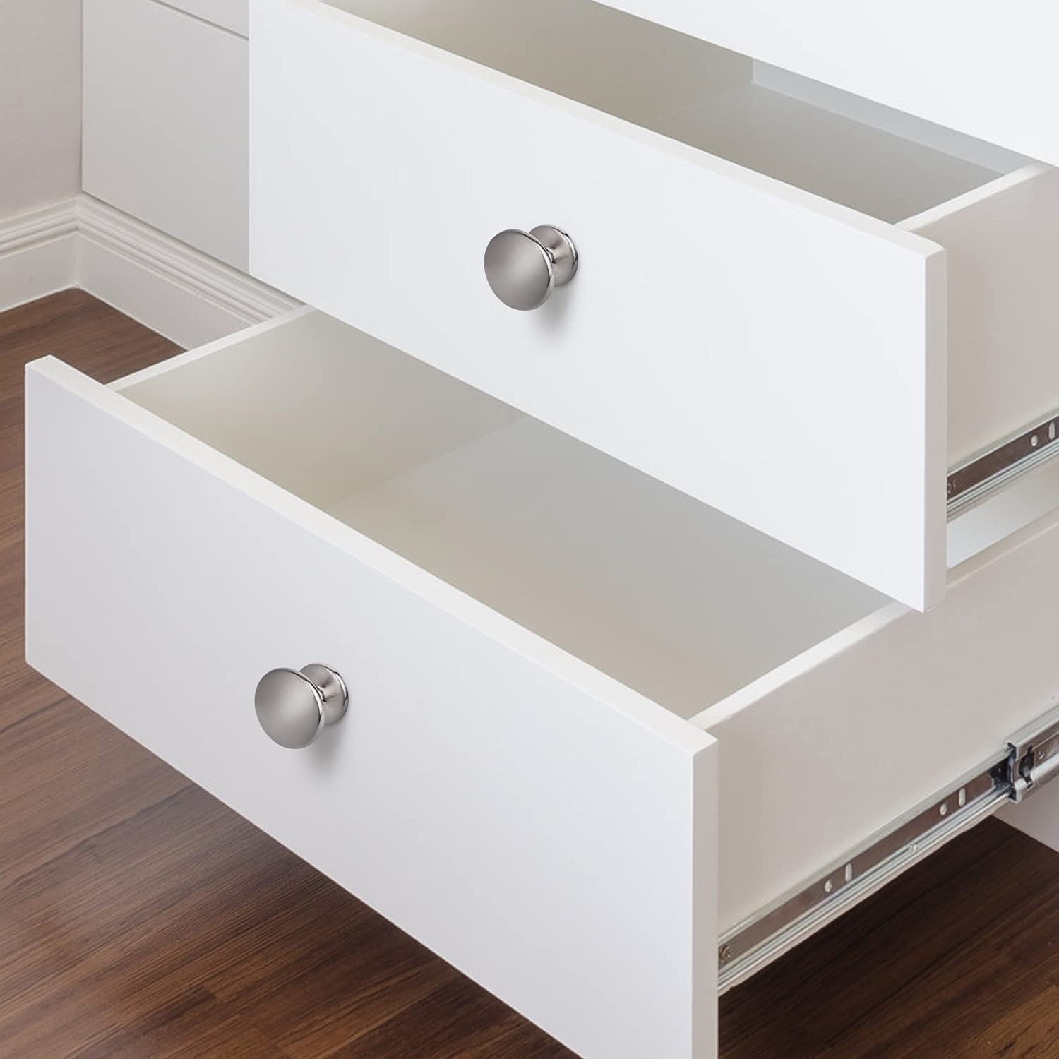 Buy YIHATA 1 inch Drawer Knob, 6 Pack Kitchen Cabinet Knobs, Silver ...