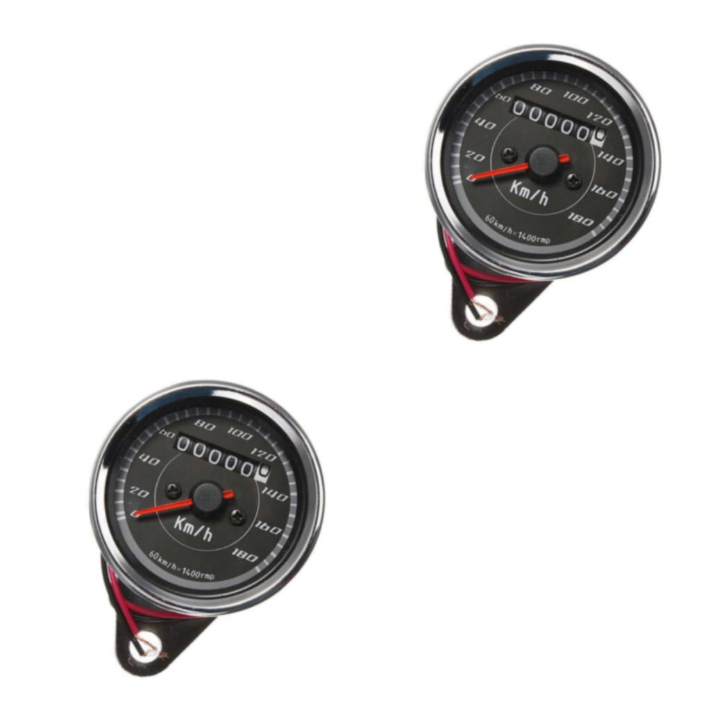Scienceny Motorcycle Tachometer KM/h Speedometer Odometer Gauge 12V Light Signal Type1 NO1 ...