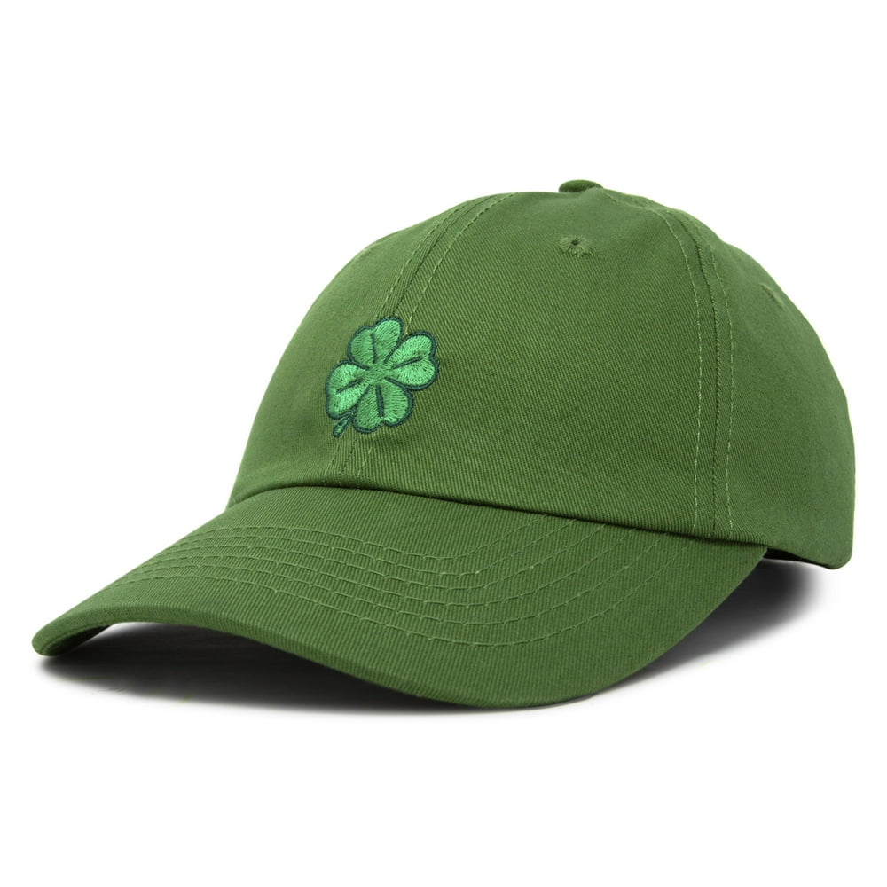 DALIX Four Leaf Clover Hat Baseball Cap St. Patrick's Day Cotton Caps Olive - Walmart.com ...