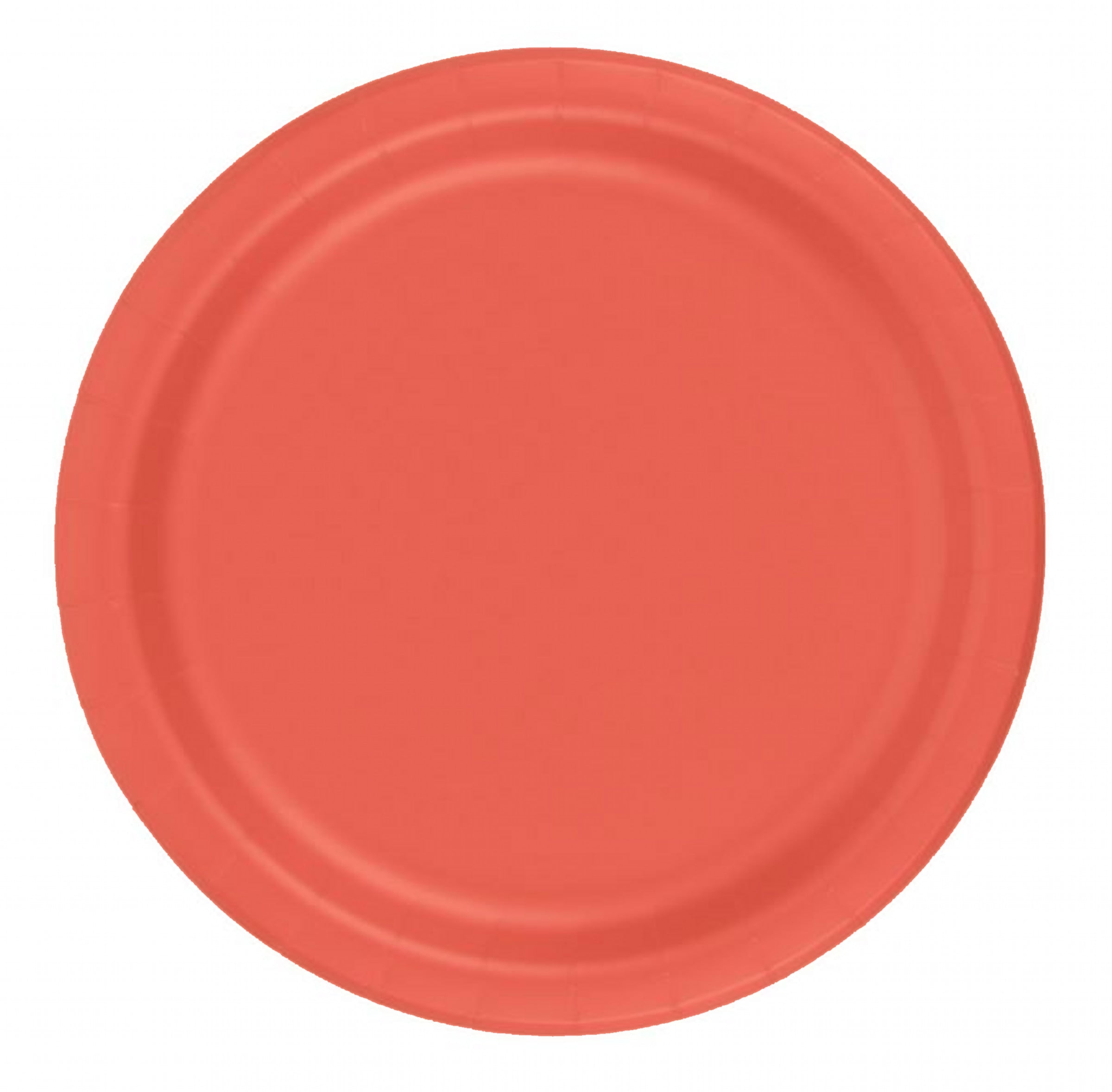 24 Plates 9" Paper Dinner Lunch Plates Wax Coated - Coral - Walmart.com