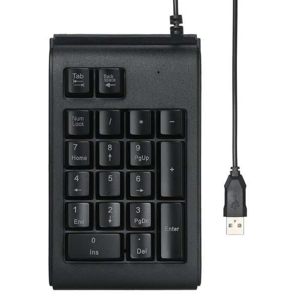Mistaha USB Wired 19 Keys Mechanical Mini Numeric Keypad with LED ...