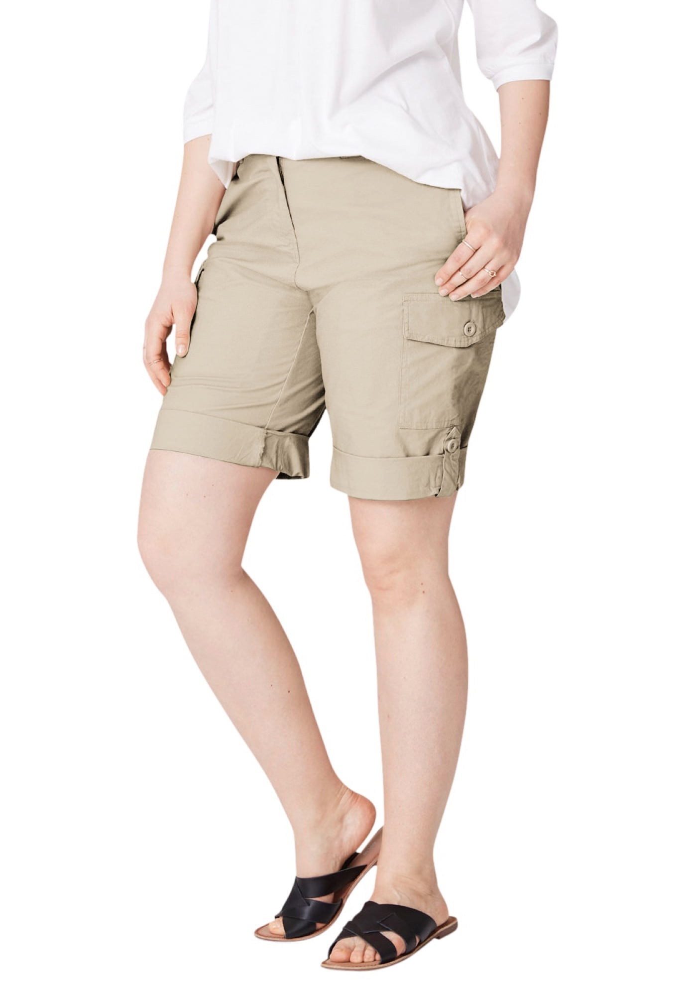 Ellos Women's Convertible Cargo Shorts Shorts - Walmart.com