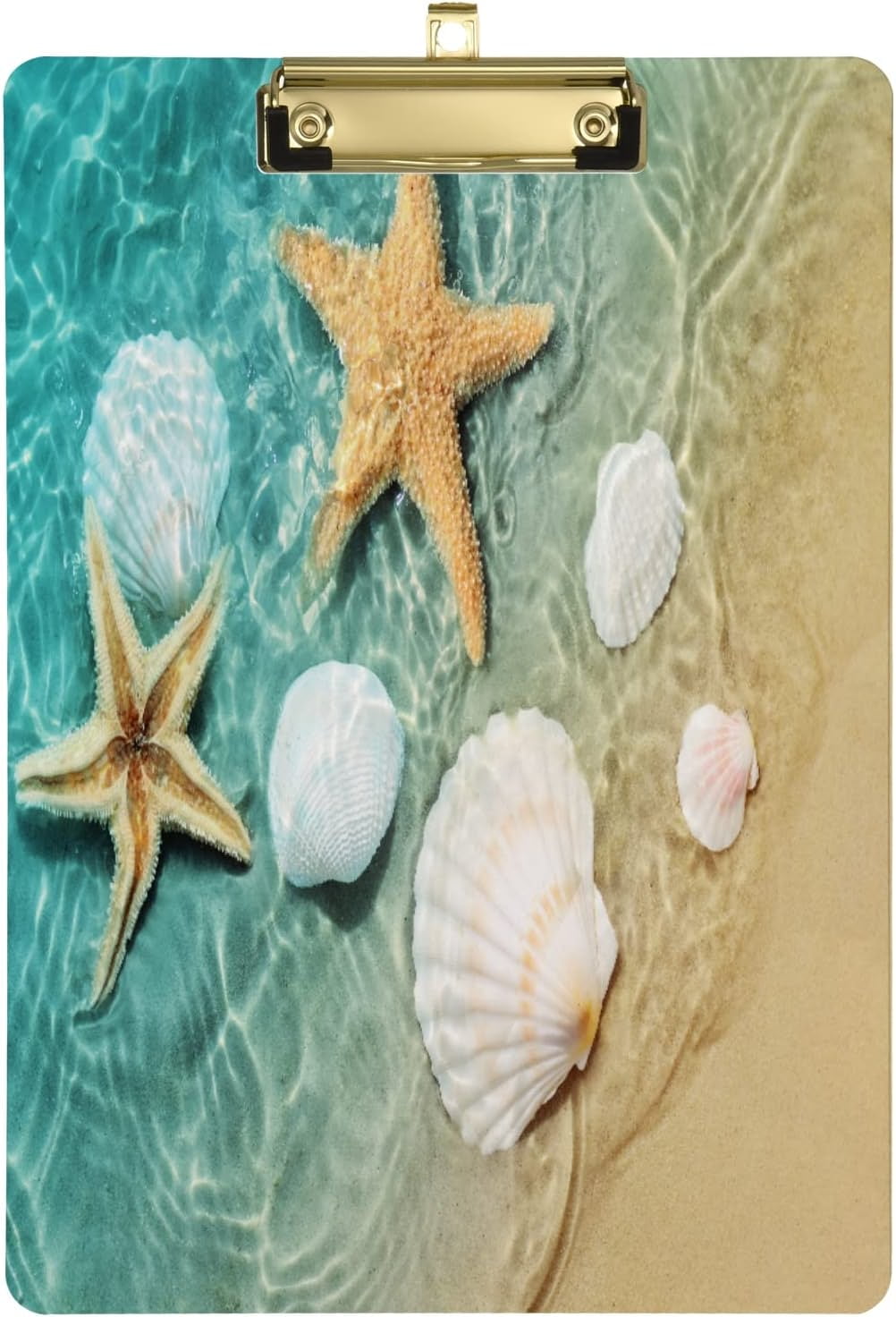 FMSHPON StarfishSeashell on The Summer Beach Clipboard Hardboard Wood ...