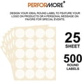 2 Inch Round Labels, Pack of 500 Circle Stickers, 25 Sheets of Blank ...