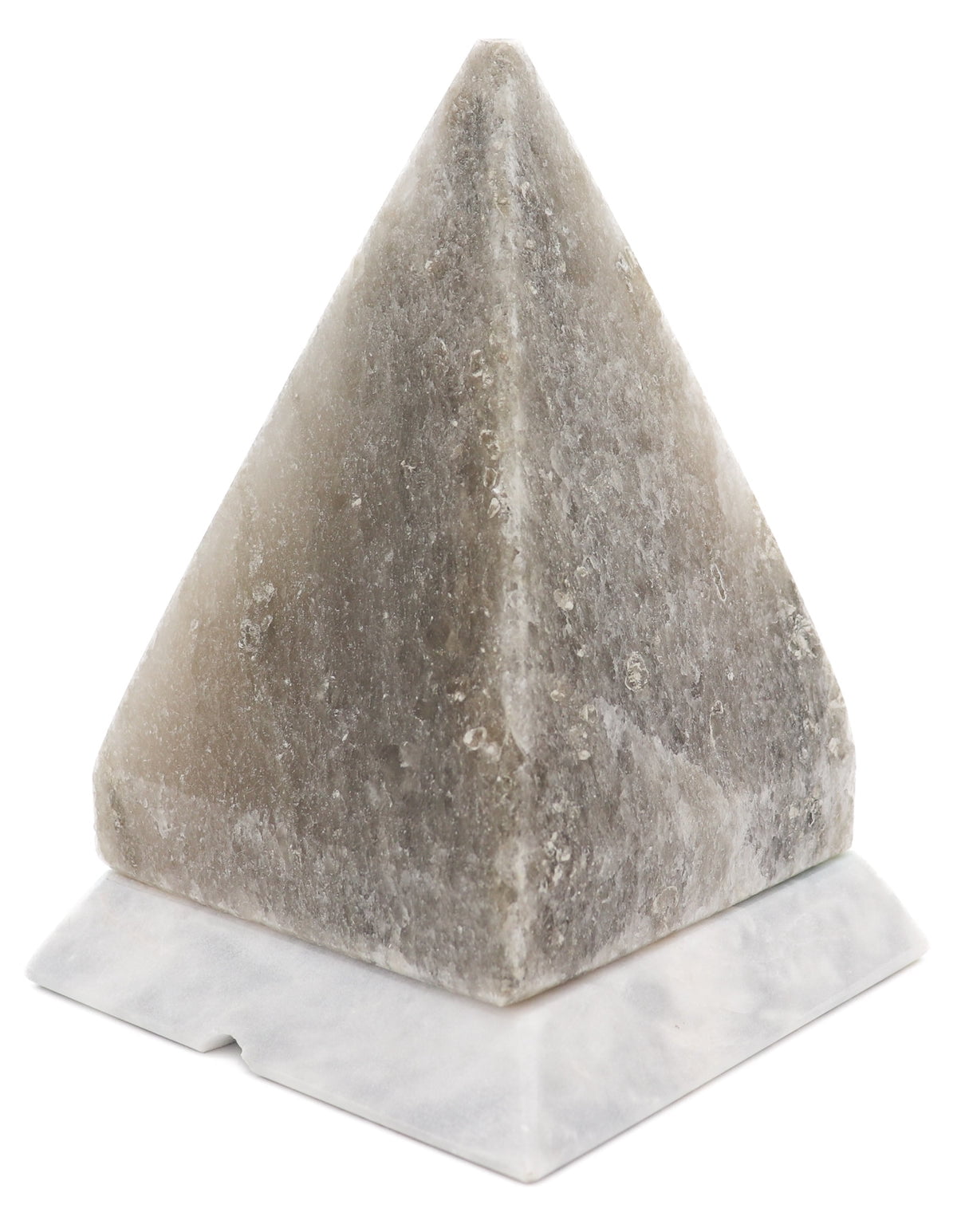 Gray Pyramid Lamp 8.5" Tall (8-9 lb) Gray Marble Base - Walmart.com