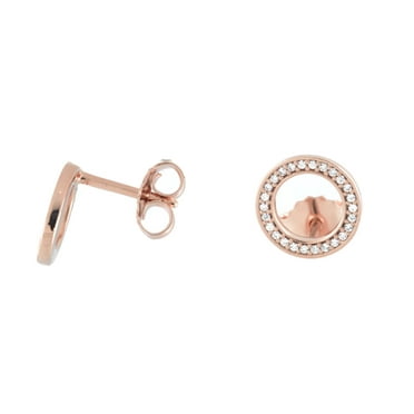 PANDORA Small Asymmetric Heart Pandora Rose Hoop Earrings - 288307 ...