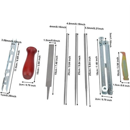 8Pcs/Set Chainsaw Files Depth Gauge Chain Saw Sharpening Depth File Kit ...