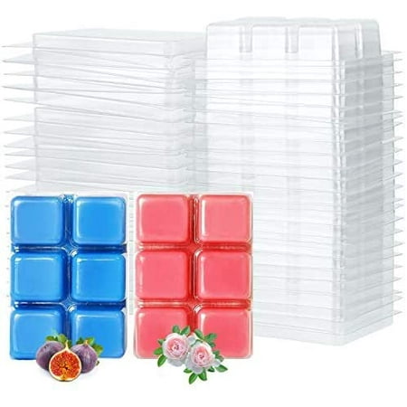 Wickless Wax Melt Containers, Clear Empty Plastic Wax Melt Clamshells ...