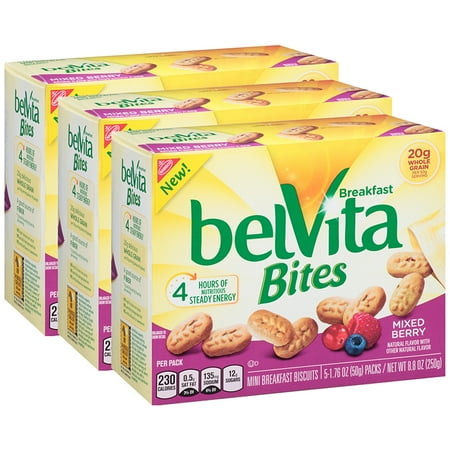 UPC 044000033347 - belVita Mini Breakfast Biscuits, Mixed Berry , 1.76 ...