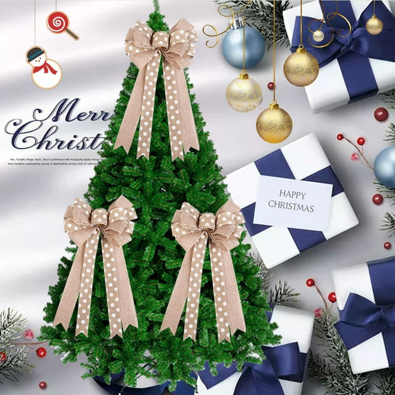 Diy Christmas Tree Bow Toppers