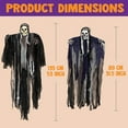 3 Pack Hanging Halloween Skeleton Ghosts Decorations, Grim Reapers for ...